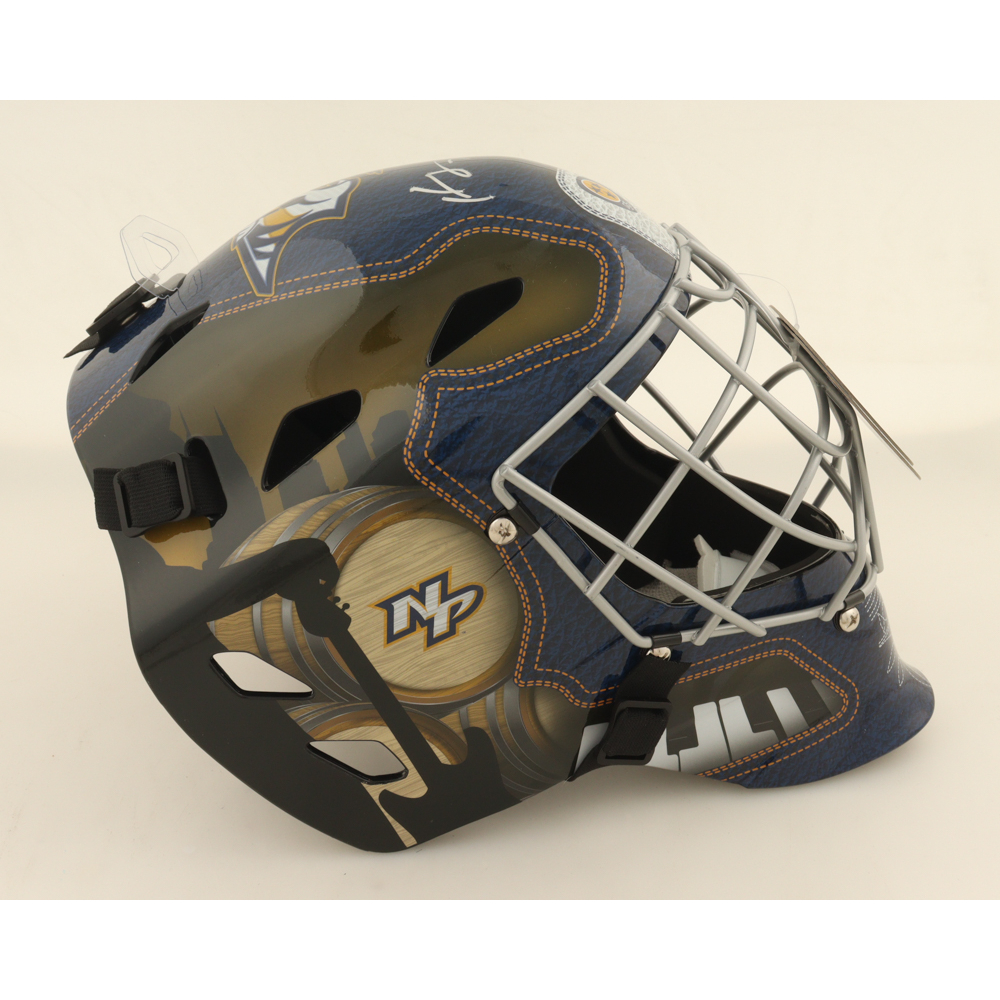 Juuse Saros Signed Predators Full-Size Hockey Goalie Mask (JSA ...