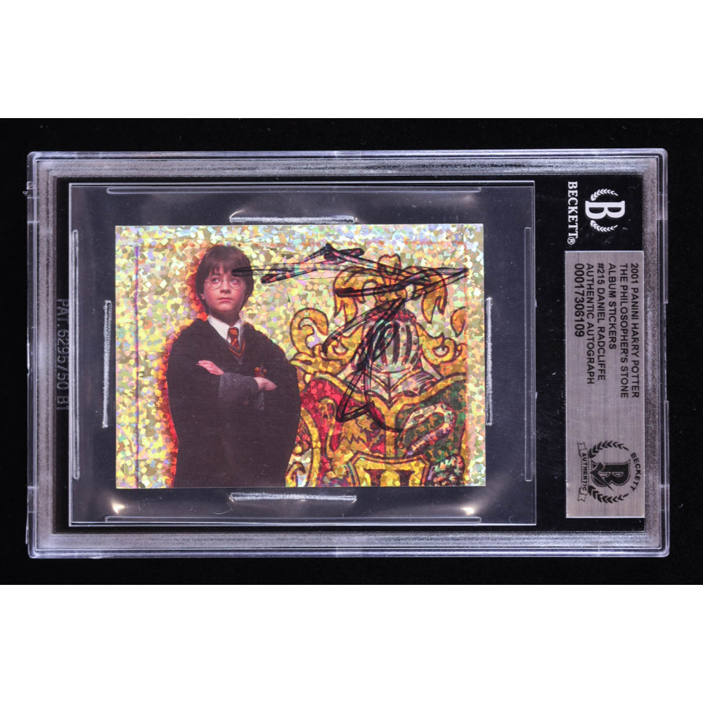 Daniel Radcliffe Signed 2001 Panini Harry Potter and the Philosopher's ...