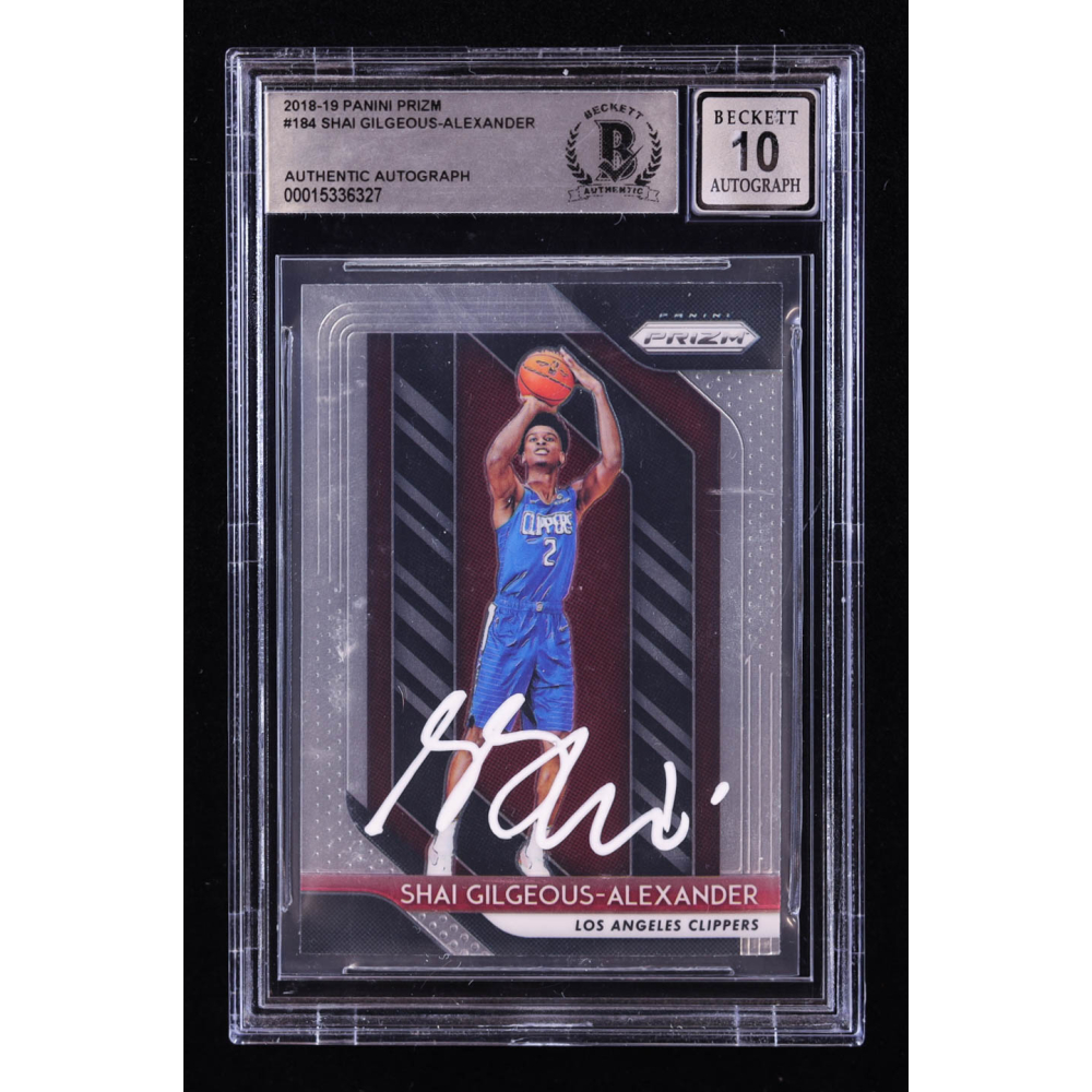 Shai Gilgeous-Alexander Signed 2018-19 Panini Prizm #184 RC (BGS ...