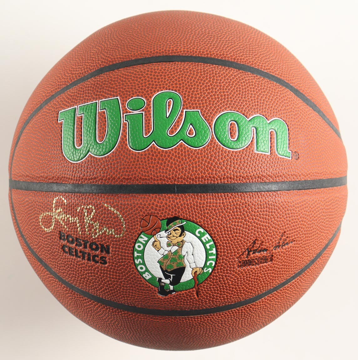 Larry Bird Signed Wilson Celtics Logo Basketball With Display Stand (PSA) | Pristine Auction