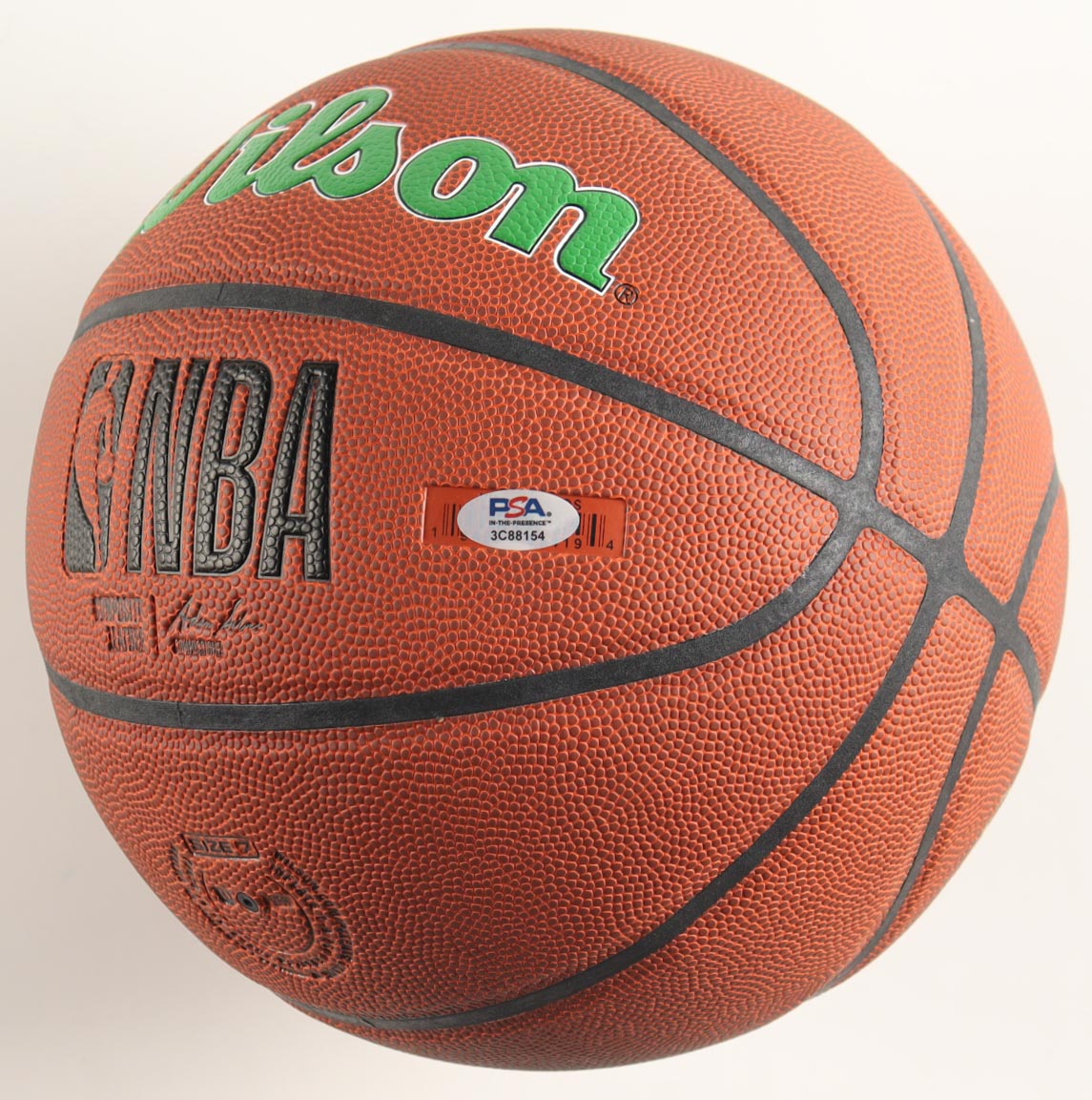Larry Bird Signed Wilson Celtics Logo Basketball With Display Stand (PSA) | Pristine Auction