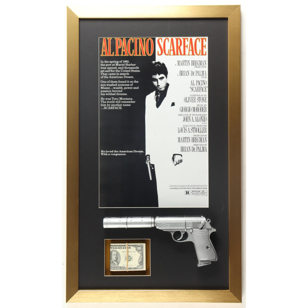 "Scarface" Custom Framed Movie Poster Display with Prop Replica Money ...