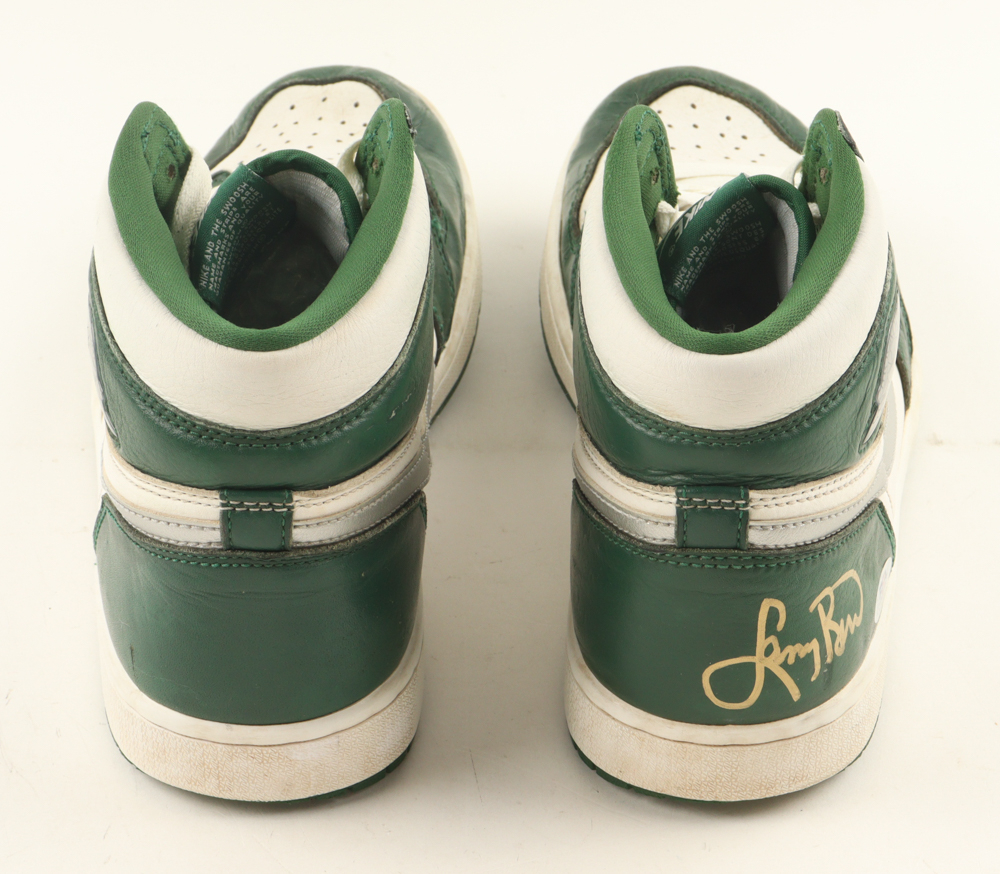Larry Bird Signed Pair Of Nike Air Jordan Basketball Shoes (PSA ...