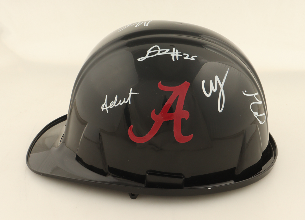 2025 Alabama Crimson Tide Hard Hat Team-Signed by (8) with Mark Sears ...