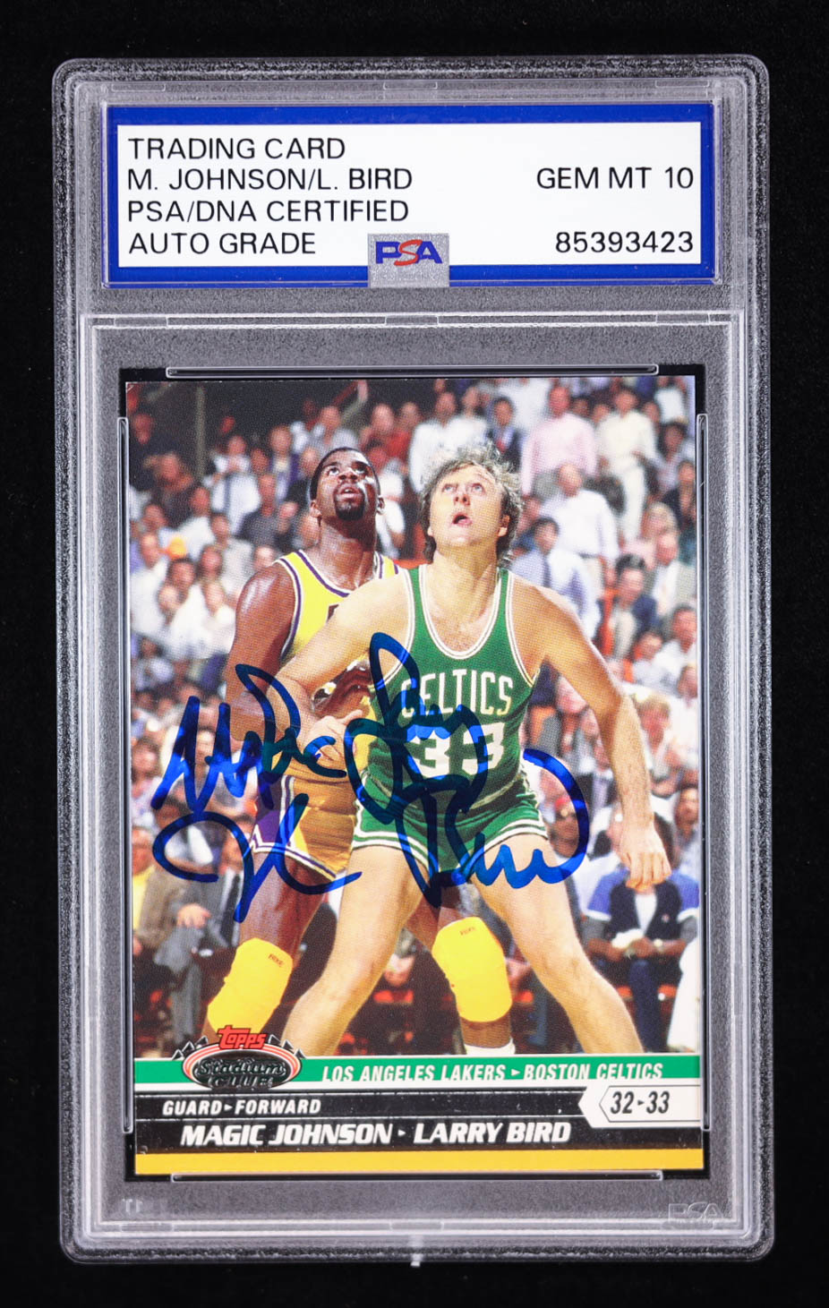 Larry Bird & Magic Johnson Signed 2007-08 Stadium Club Promos #PP3 (PSA | Autograph Graded PSA ...