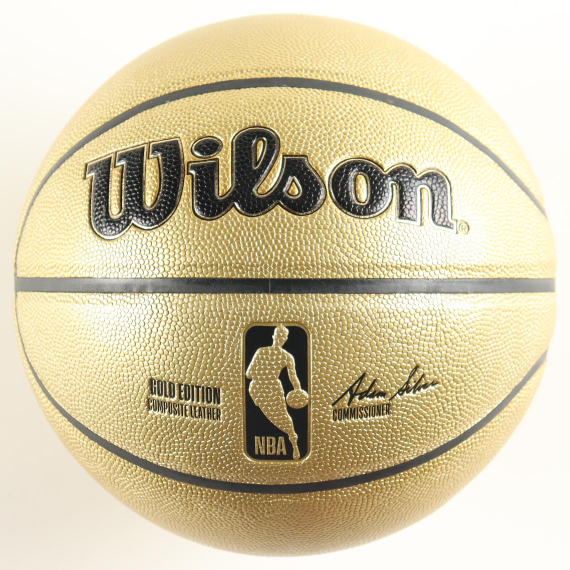 Magic Johnson & Larry Bird Signed NBA Gold Edition Basketball ...