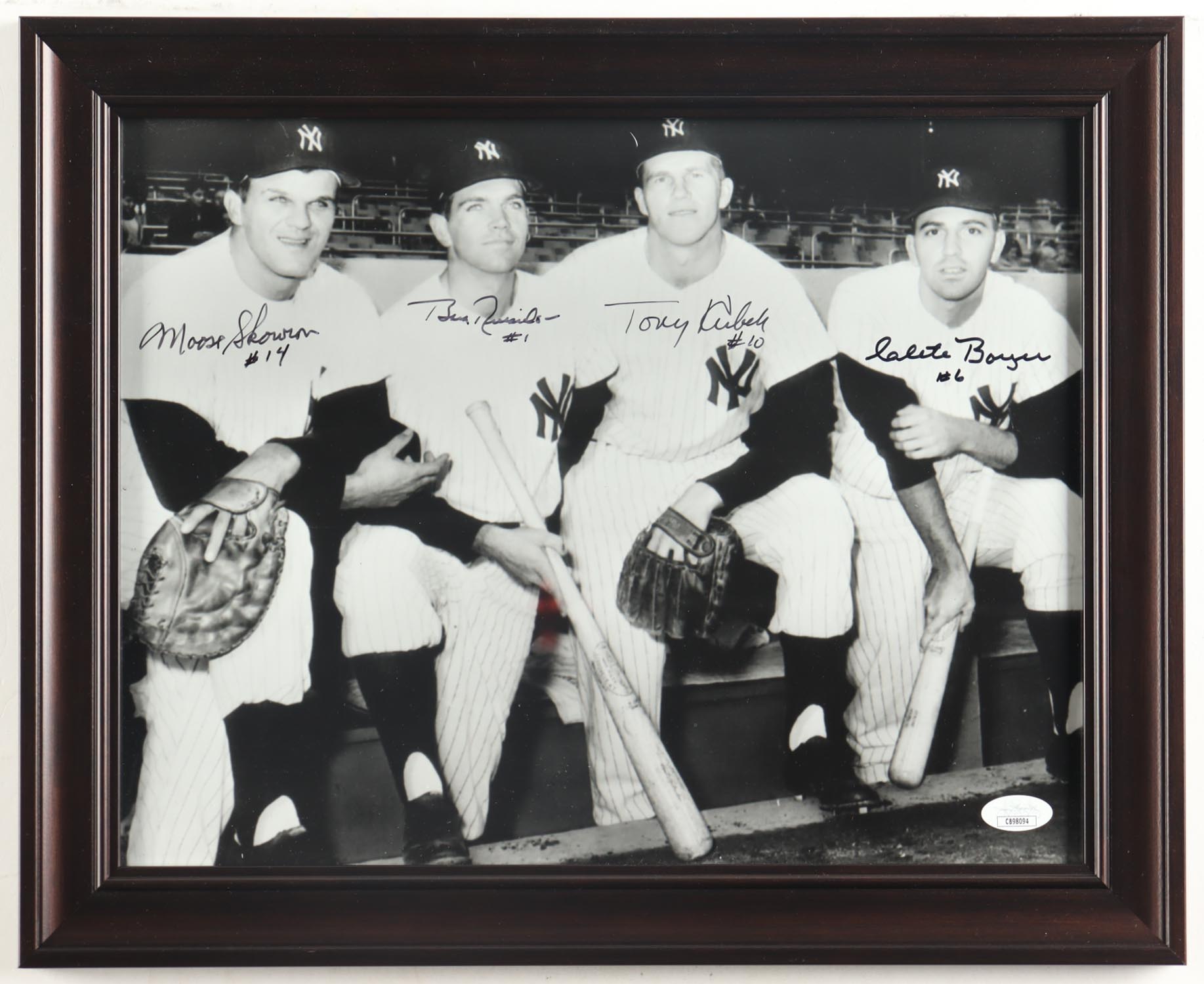 Yankees Custom Framed Photo Display Signed By (4) With Tony Kubek ...