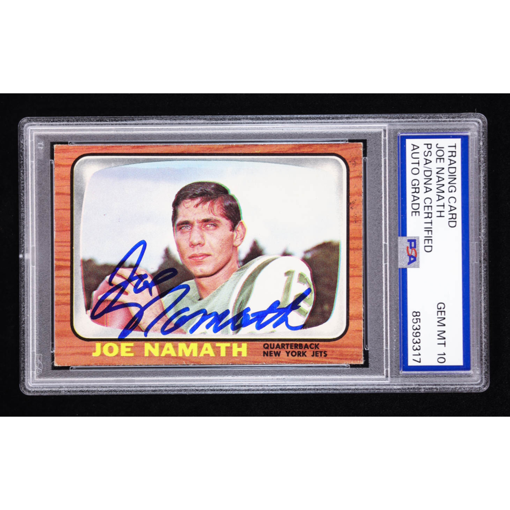 Joe Namath Signed 1966 Topps #96 (PSA | Autograph Graded PSA 10 ...