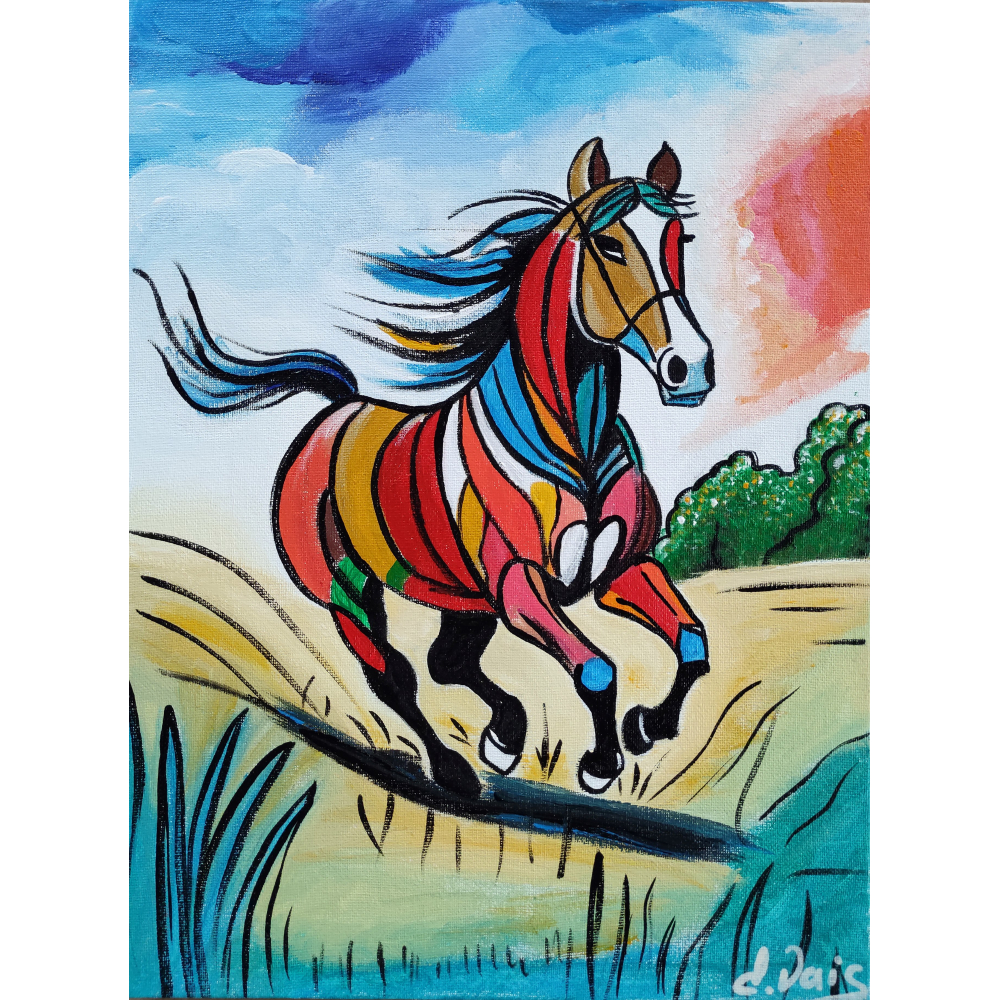 "The Rush of Freedom" 2025 12" x 16" Original Painting on Canvas by ...