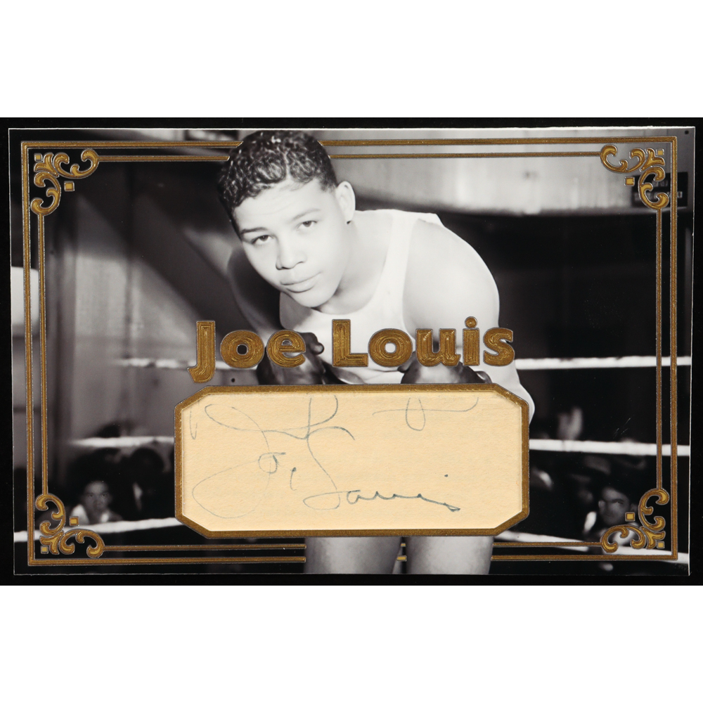 Joe Louis Signed Custom Cut Card (JSA) | Pristine Auction