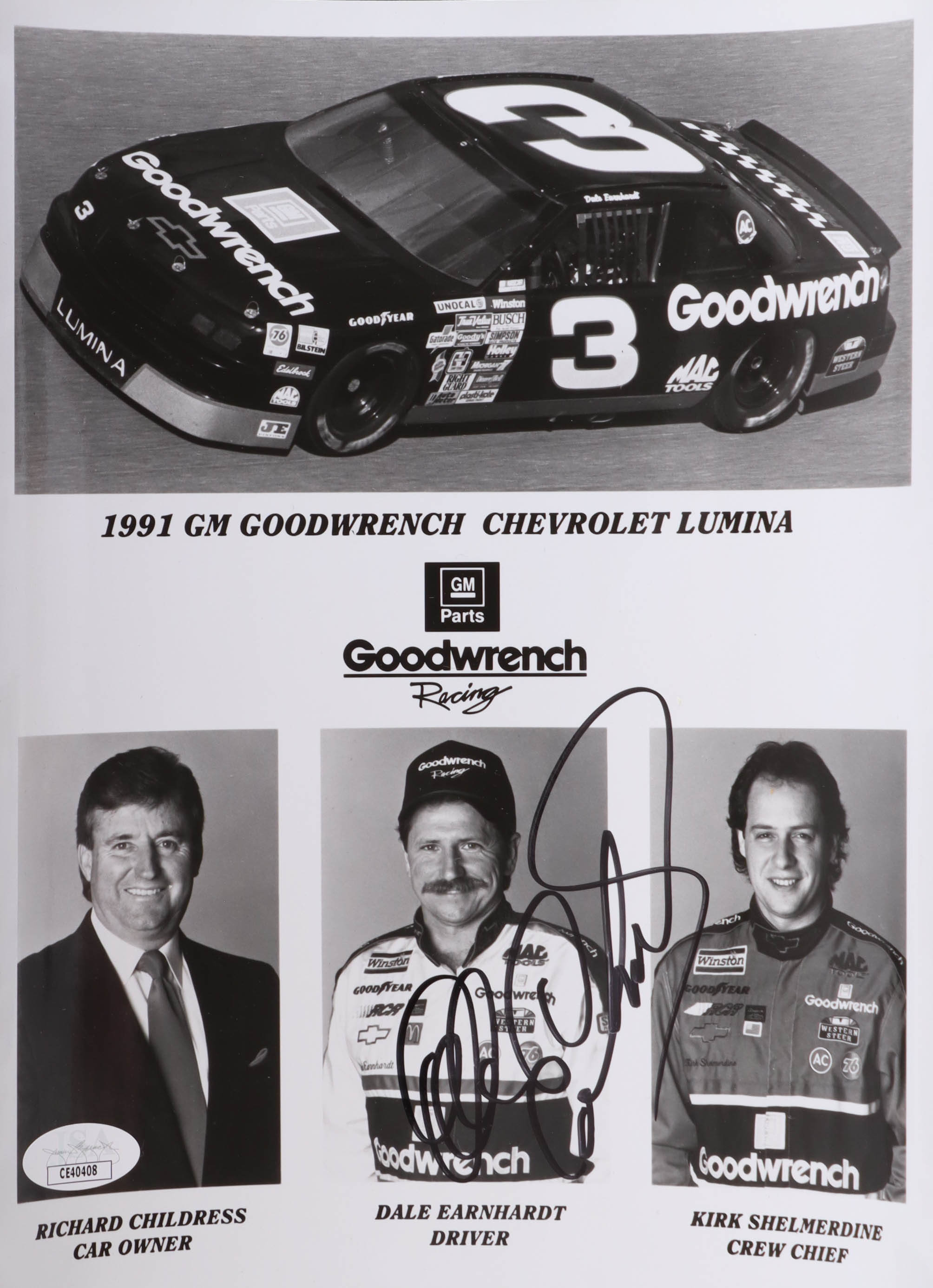 Dale Earnhardt Signed NASCAR 8x10 Photo (JSA) | Pristine Auction