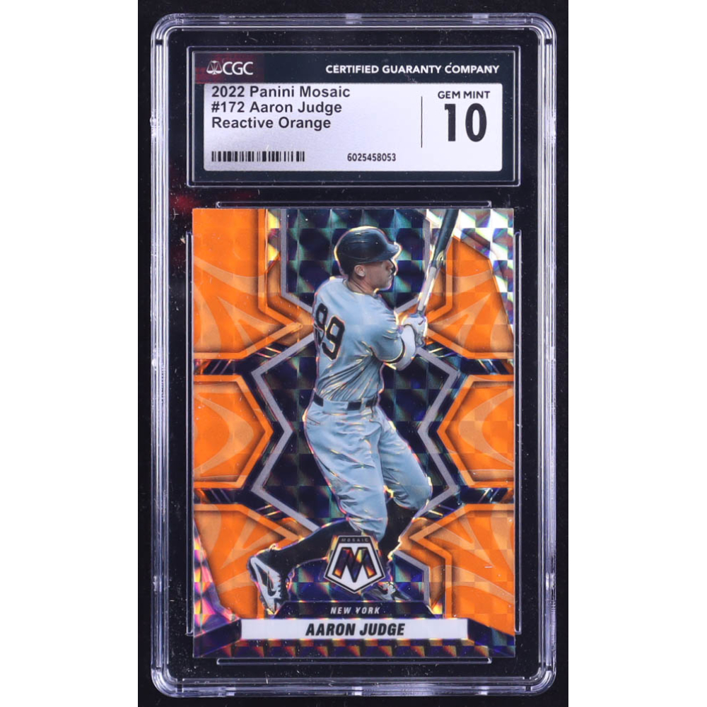 Aaron Judge 2022 Mosaic Reactive Orange #172 (CGC 10) | Pristine Auction