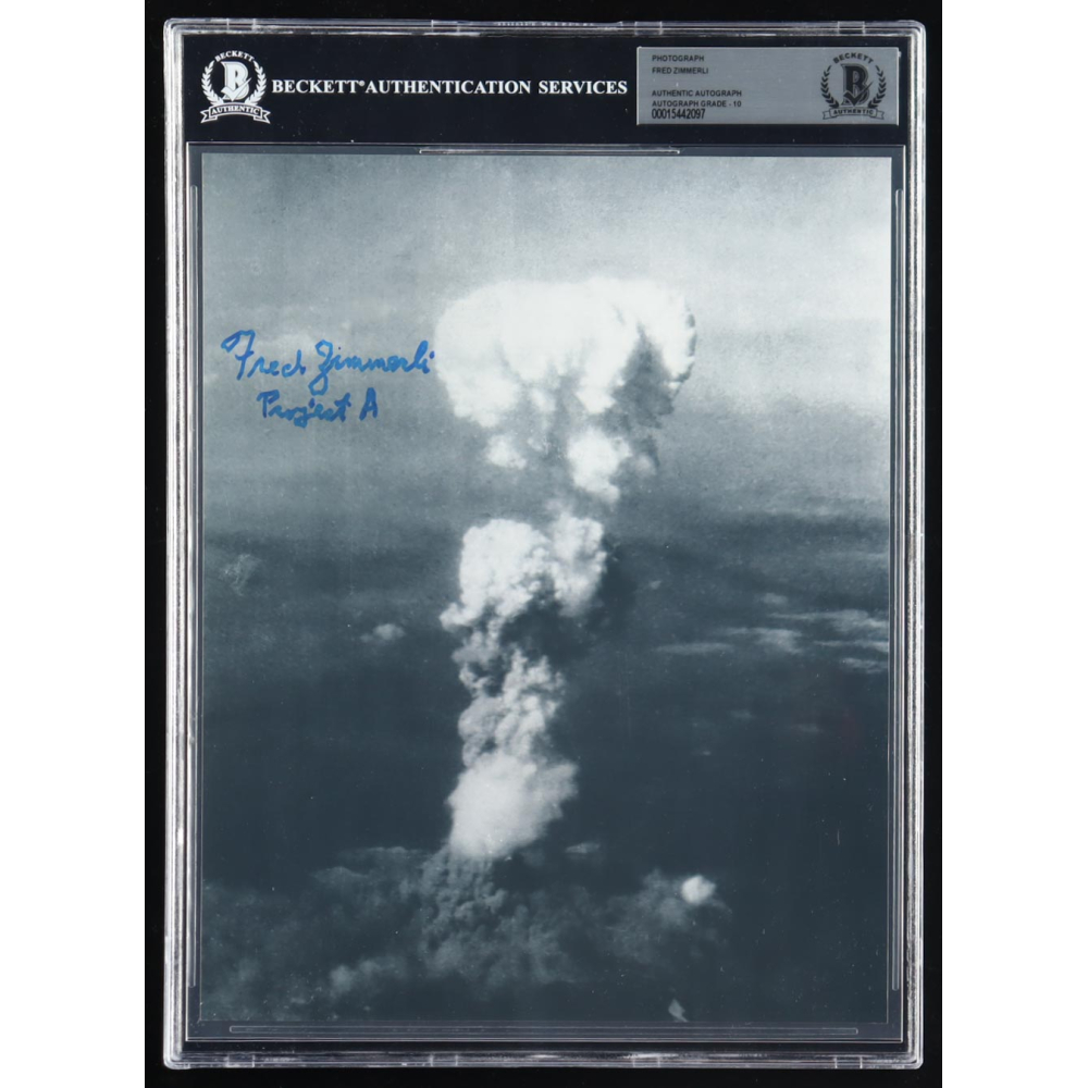 Fred Zimmerli Signed WWII 8x10 Photo Inscribed "Project A" (BAS ...