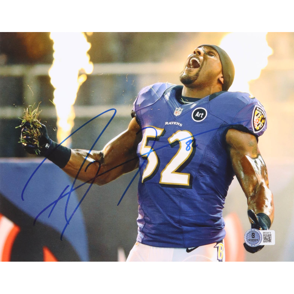 Ray Lewis Signed Ravens 8x10 Photo (Beckett) | Pristine Auction