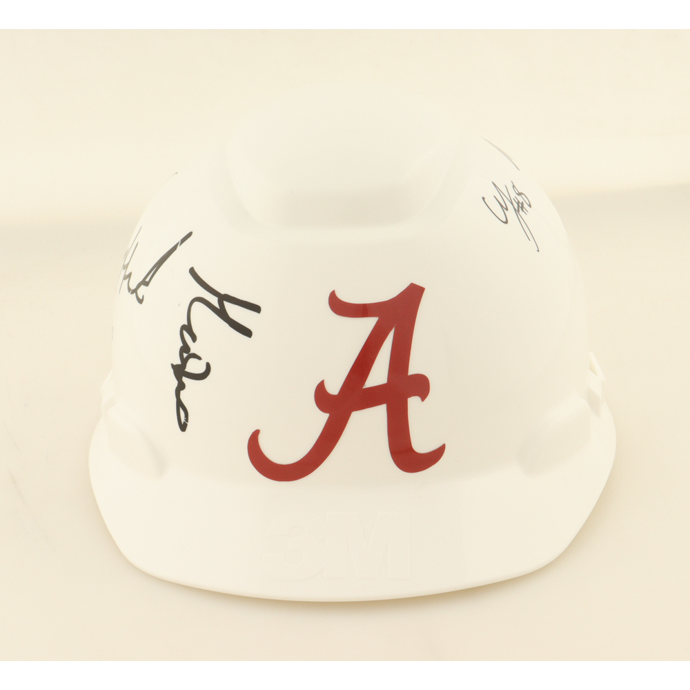 2025 Alabama Crimson Tide Hard Hat Team-Signed by (8) with Mark Sears ...