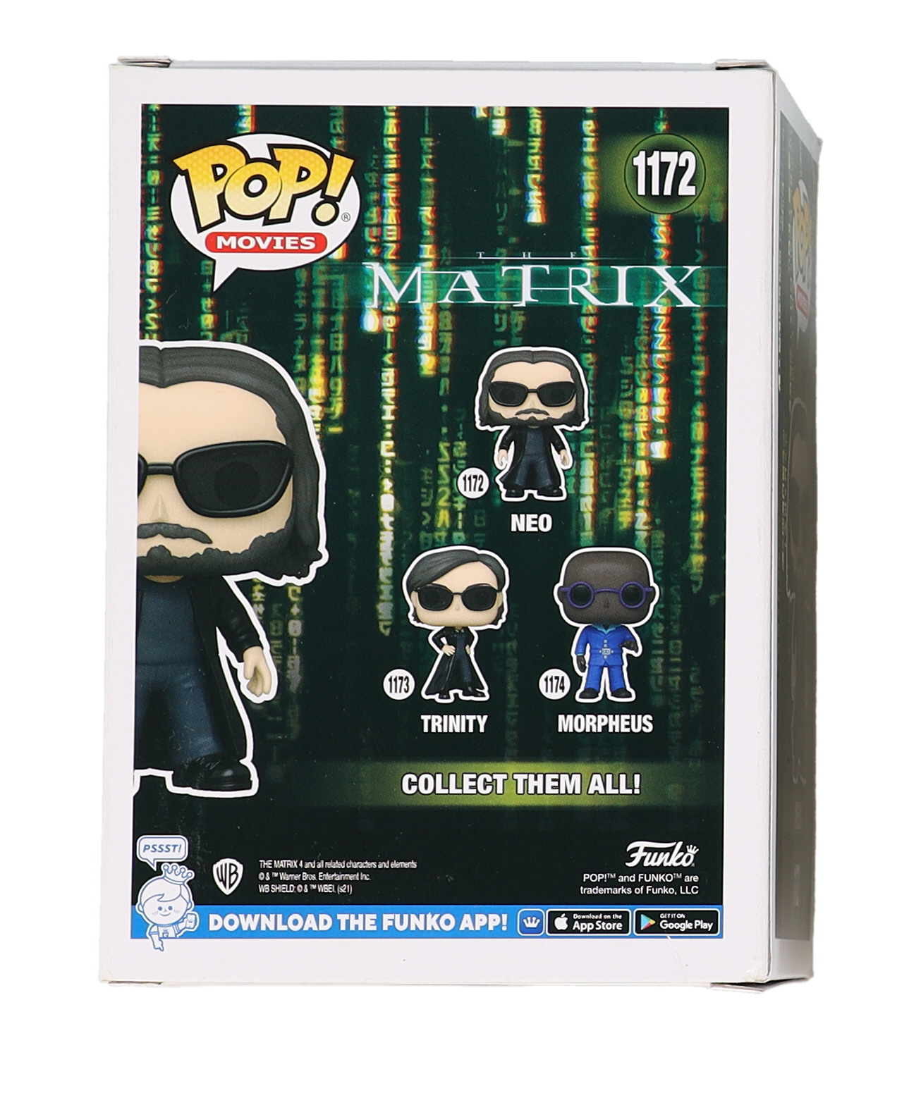 Keanu Reeves Signed "The Matrix" #1172 Neo Funko Pop! Vinyl Figure ...