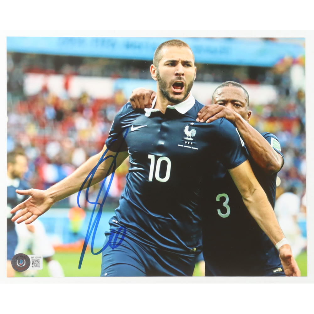 Karim Benzema Signed Team France 8x10 Photo (Beckett) | Pristine Auction