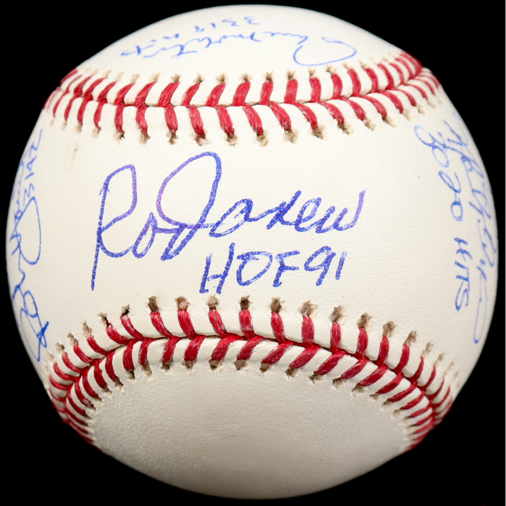OML Baseball Signed by (6) with Wade Boggs, Robin Yount, Rod Carew (JSA ...
