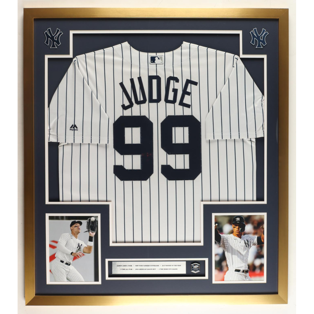 Aaron Judge Custom Framed Yankees Jersey Display With 2022 A.L. MVP Pin ...