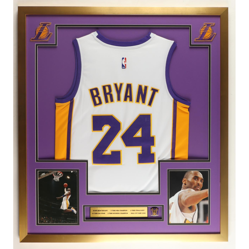 Kobe Bryant Lakers Custom Framed Jersey Display With 12X NBA Champions ...