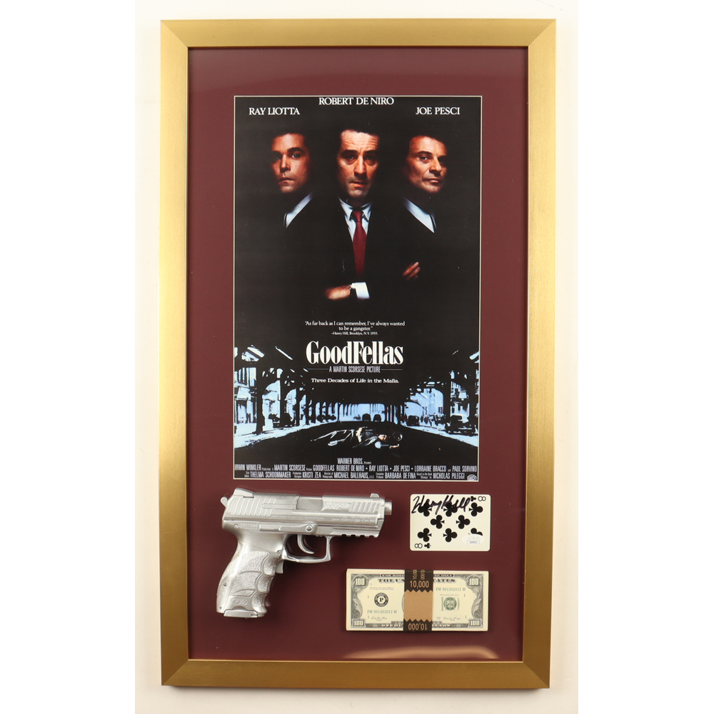 Henry Hill Signed "Goodfellas" Custom Framed Playing Card Display with Movie Poster Print, Prop ...