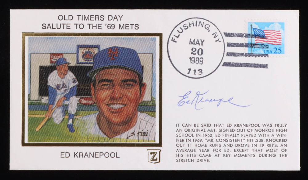 Ed Kranepool Signed 1989 FDC Envelope (JSA) | Pristine Auction