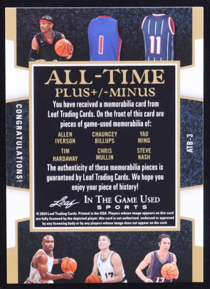 2024 ITG Used Sports All-Time Best Memorabilia Spectrum Purple #ATB3 #7 ...