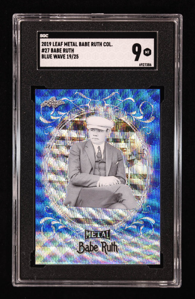 Babe Ruth 2019 Leaf Metal Babe Ruth Collection Wave Blue #27 #19/25 ...
