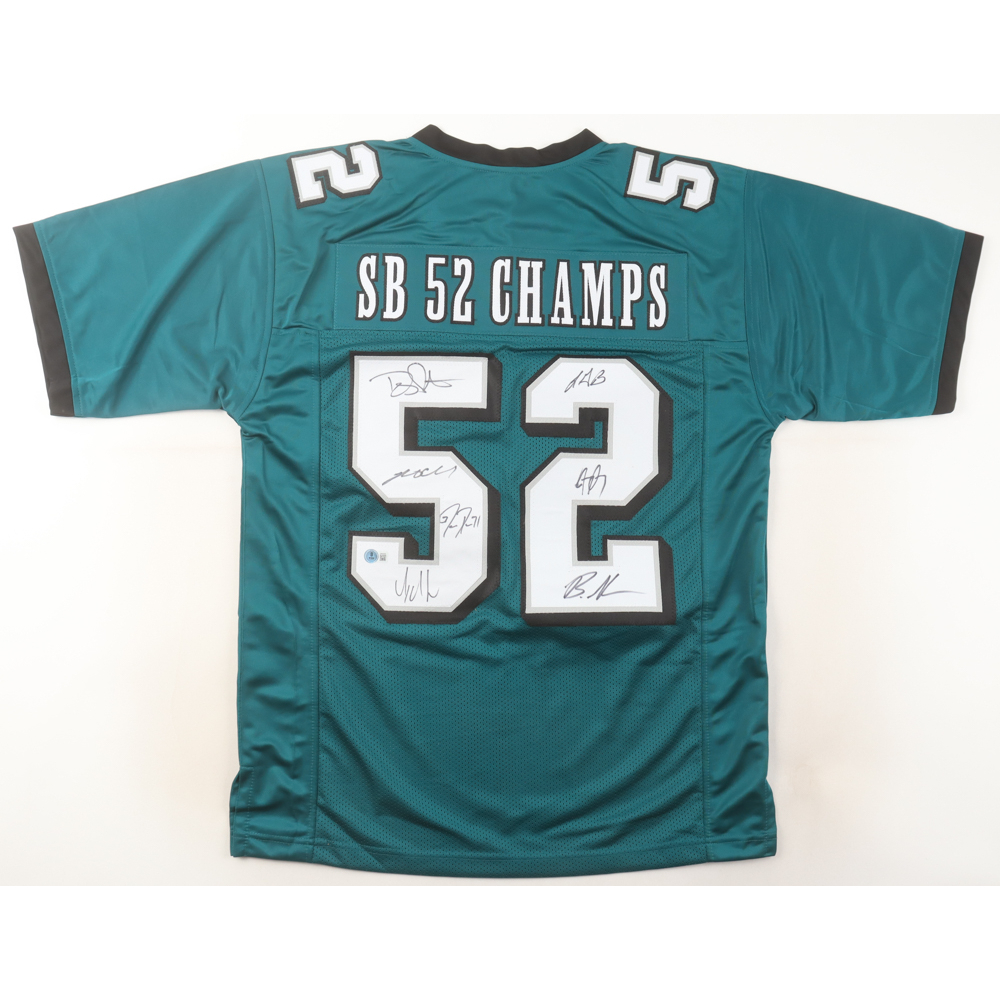 "Super Bowl 52" Jersey Signed By (7) With Doug Pederson, Jason Peters ...
