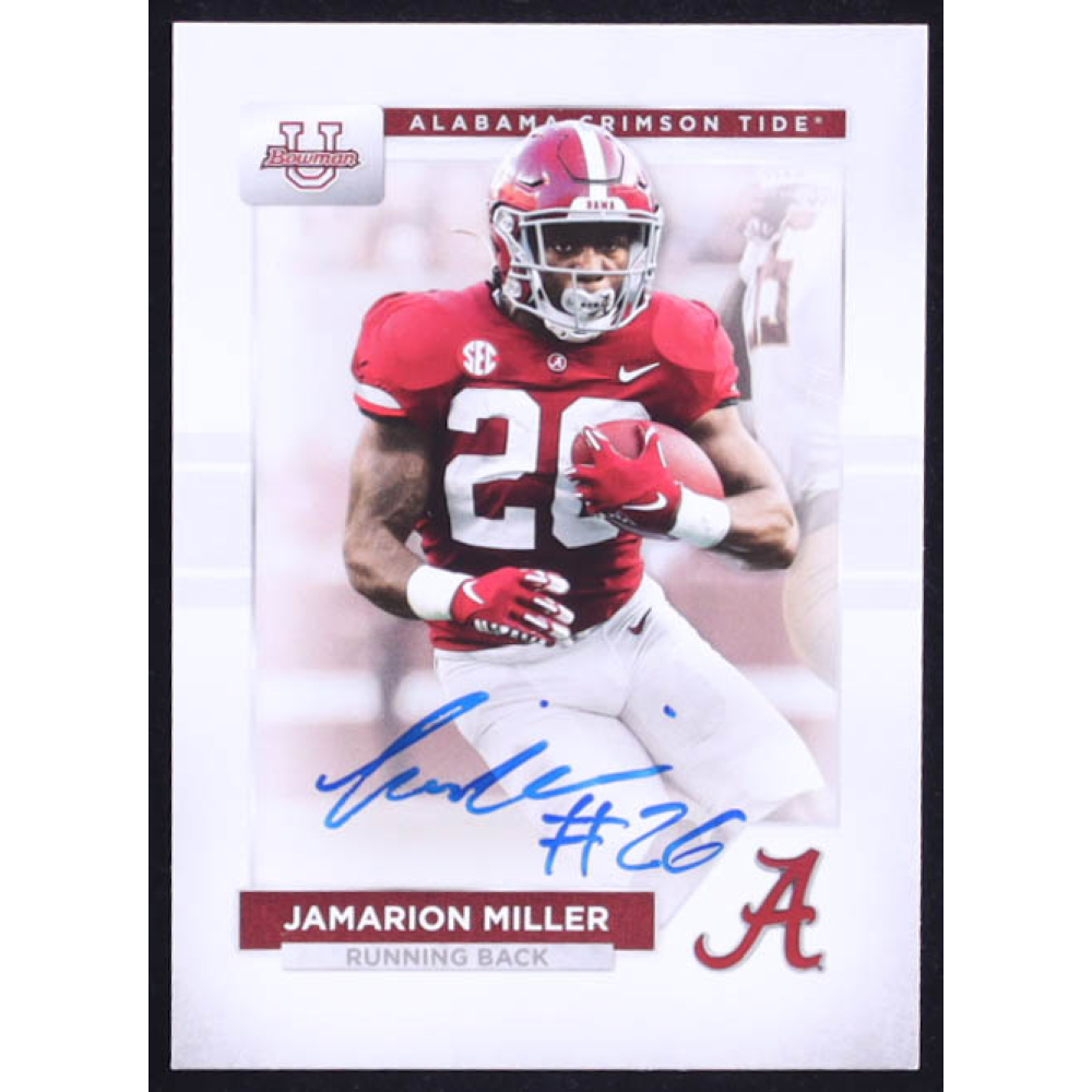 Jamarion Miller Signed 2023 Bowman University Alabama #70 RC (Beckett ...