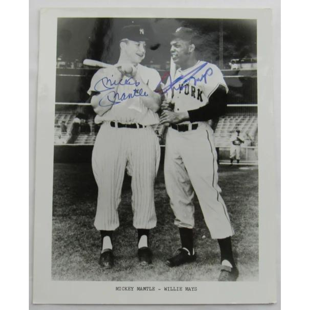 Mickey Mantle & Willie Mays Signed 8x10 Photo (JSA) | Pristine Auction