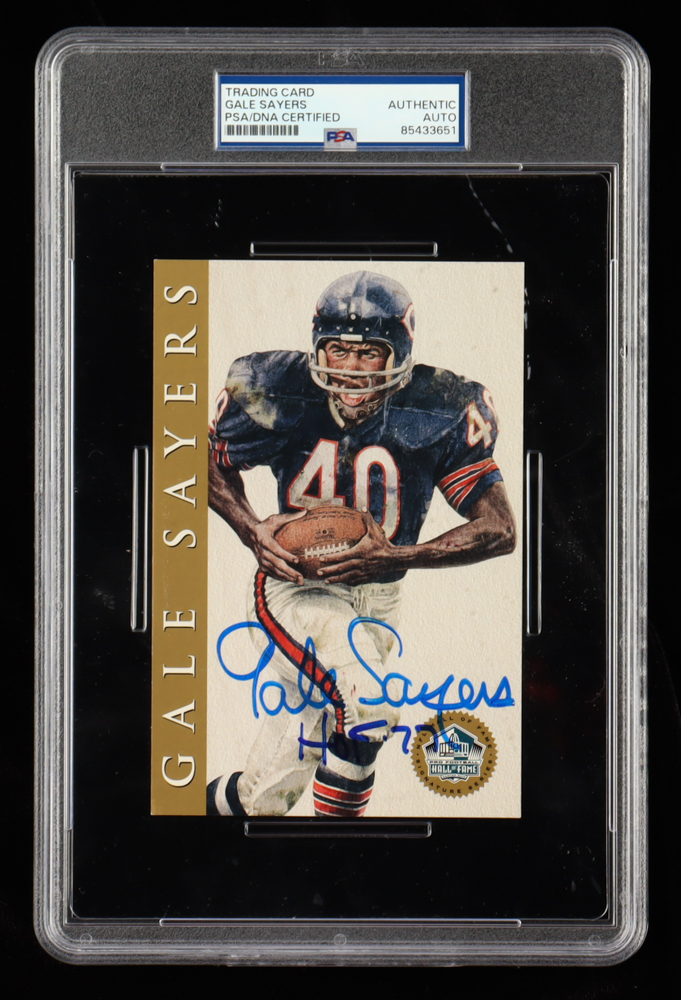 Gale Sayers Signed 1998 NFL Hall of Fame Signature Series Art Card ...