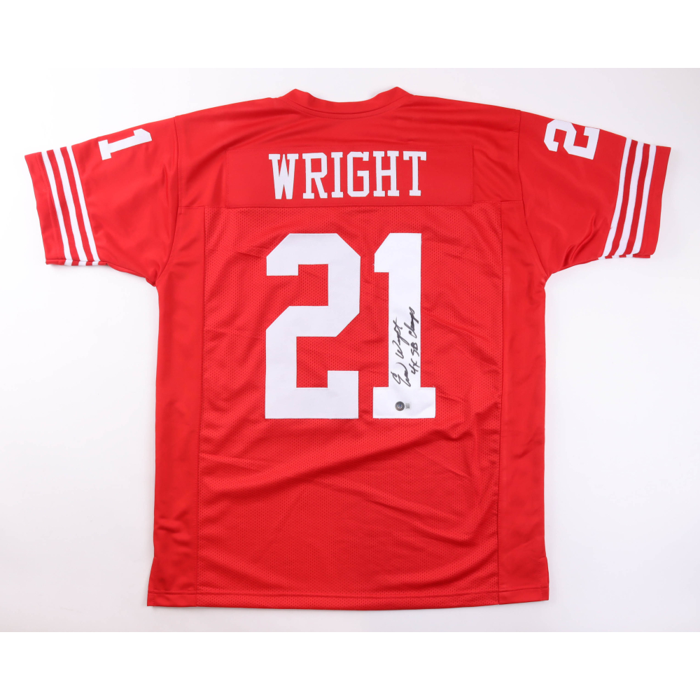 Eric Wright Signed Jersey Inscribed "4x SB Champs" (Beckett) | Pristine ...