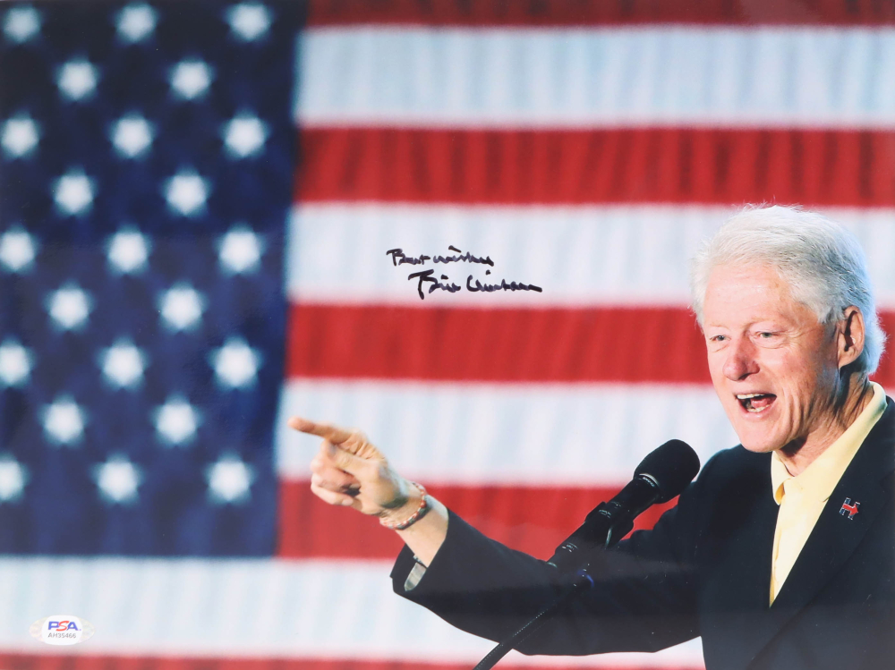 Bill Clinton Signed 11x14 Photo Inscribed "Best Wishes" (PSA ...