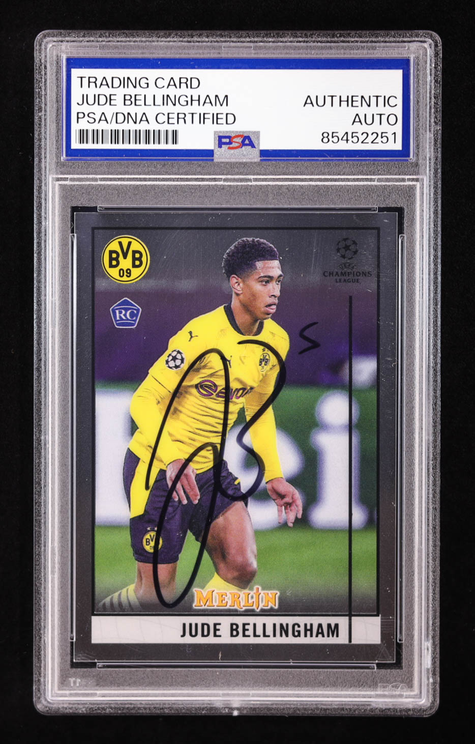 Jude Bellingham Signed 2020-21 Merlin UEFA Champions League #31 RC (PSA ...