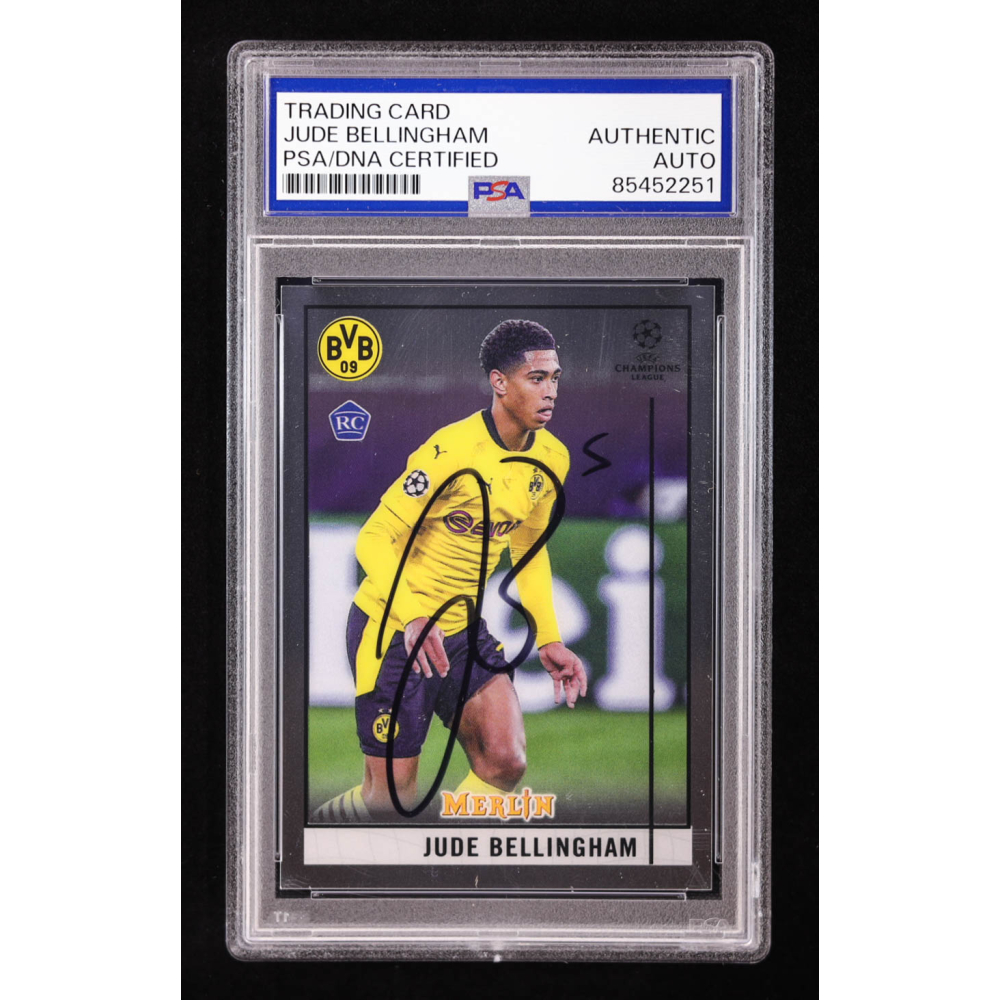 Jude Bellingham Signed 2020-21 Merlin UEFA Champions League #31 RC (PSA ...