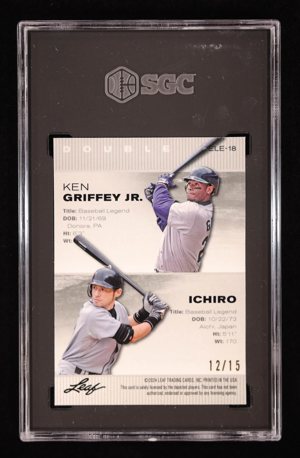 Ken Griffey Jr. / Ichiro 2024 Leaf Metal Special Release Exclusive Legends Edition Crystal ...