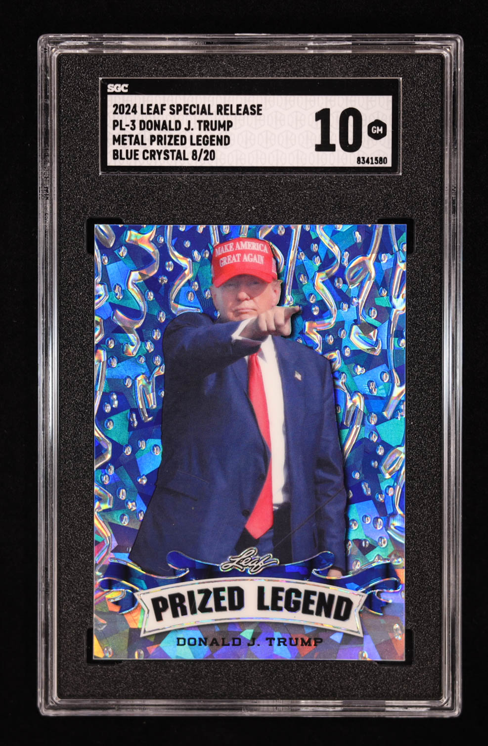 Donald J. Trump 2024 Leaf Metal Special Release Prized Legend Crystal ...