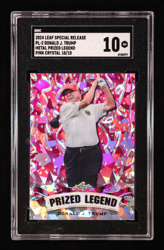 Donald J. Trump 2024 Leaf Metal Special Release Prized Legend Crystal ...