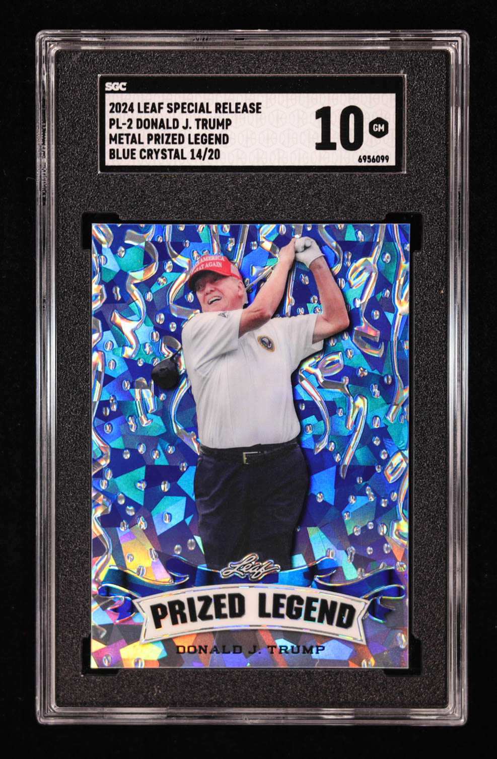 Donald J. Trump 2024 Leaf Metal Special Release Prized Legend Crystal ...