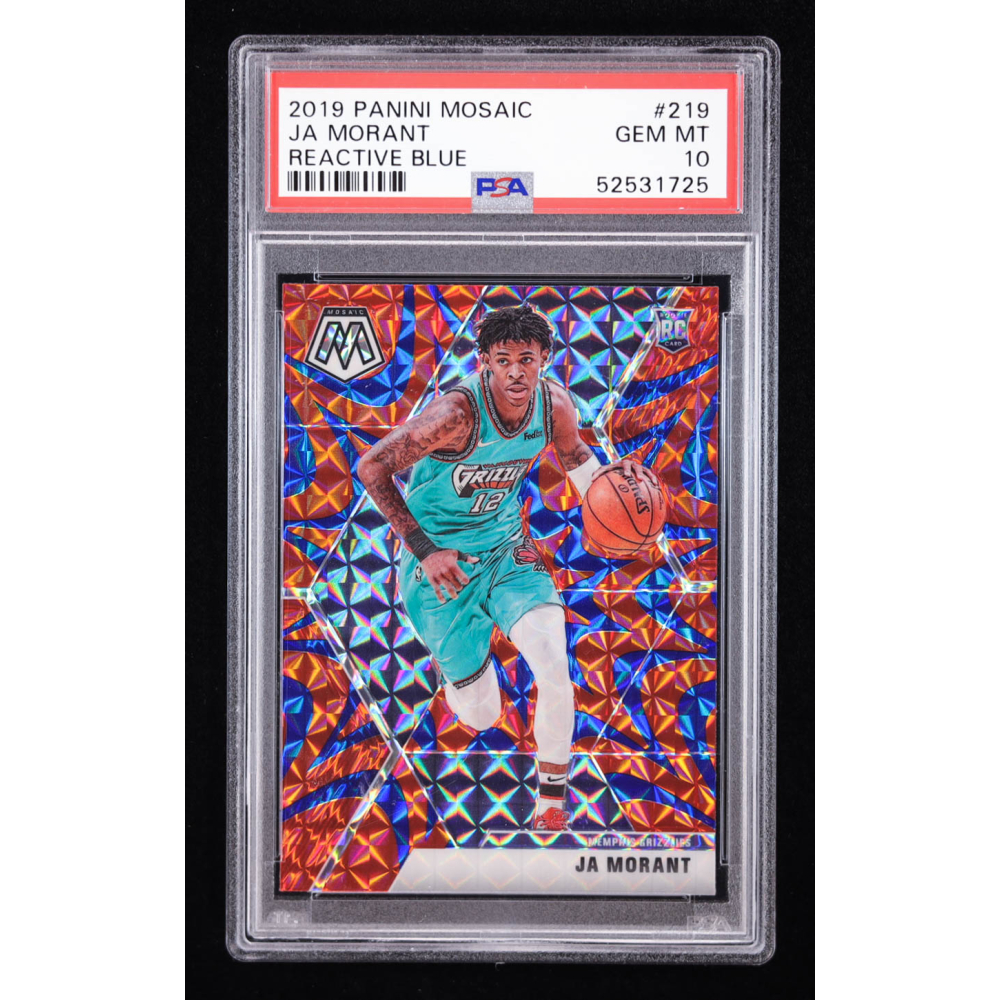 Ja Morant 2019 Mosaic Reactive Blue #219 RC (PSA 10) | Pristine Auction