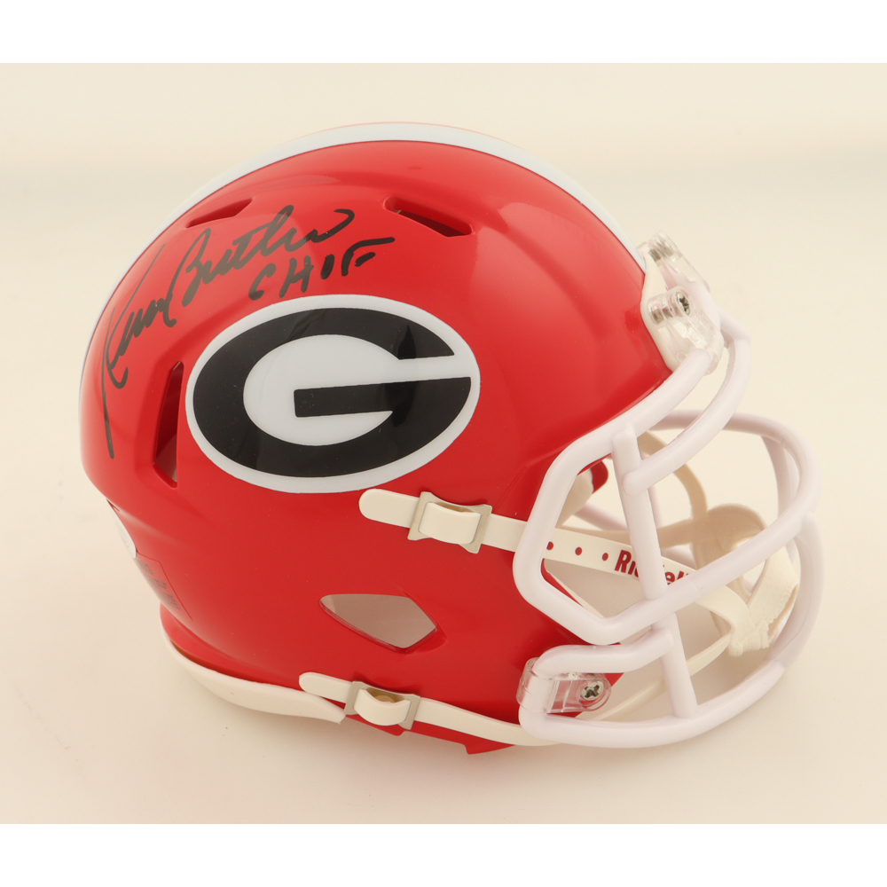 Kevin Butler Signed Georgia Bulldogs Speed Mini Helmet Inscribed "CHOF ...