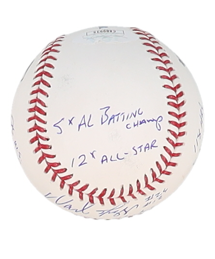 Wade Boggs Signed OML Baseball with Multiple Career Stat Inscriptions ...