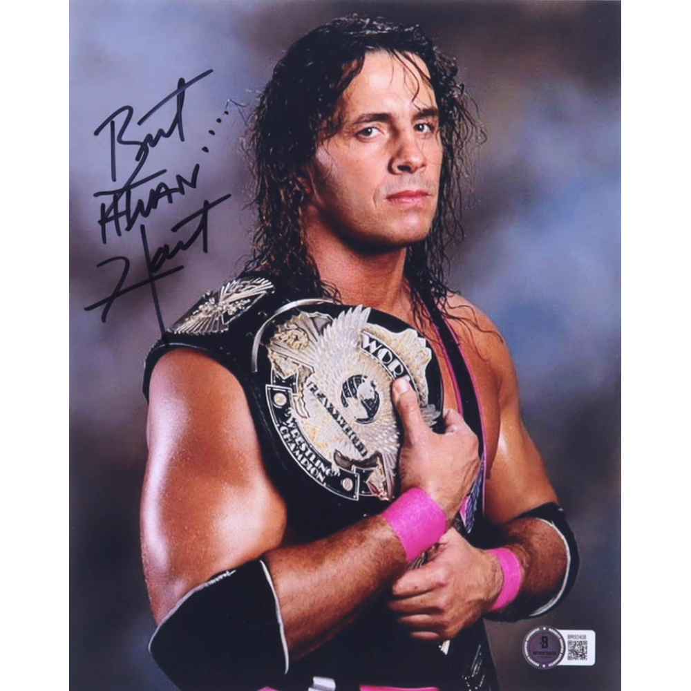 Brett "Hitman" Hart Signed WWE 8x10 Photo (Beckett) | Pristine Auction