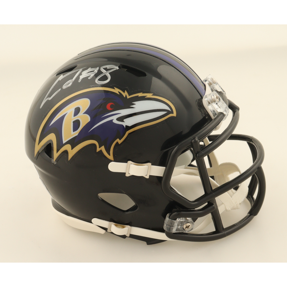 Lamar Jackson Signed Ravens Speed Mini Helmet (JSA) | Pristine Auction