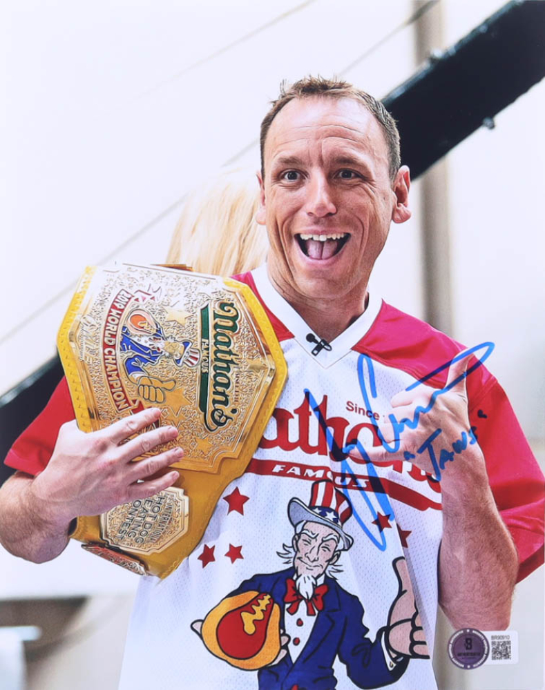 Joey Chestnut Signed 8x10 Photo Inscribed "Jaws" (Beckett) | Pristine ...