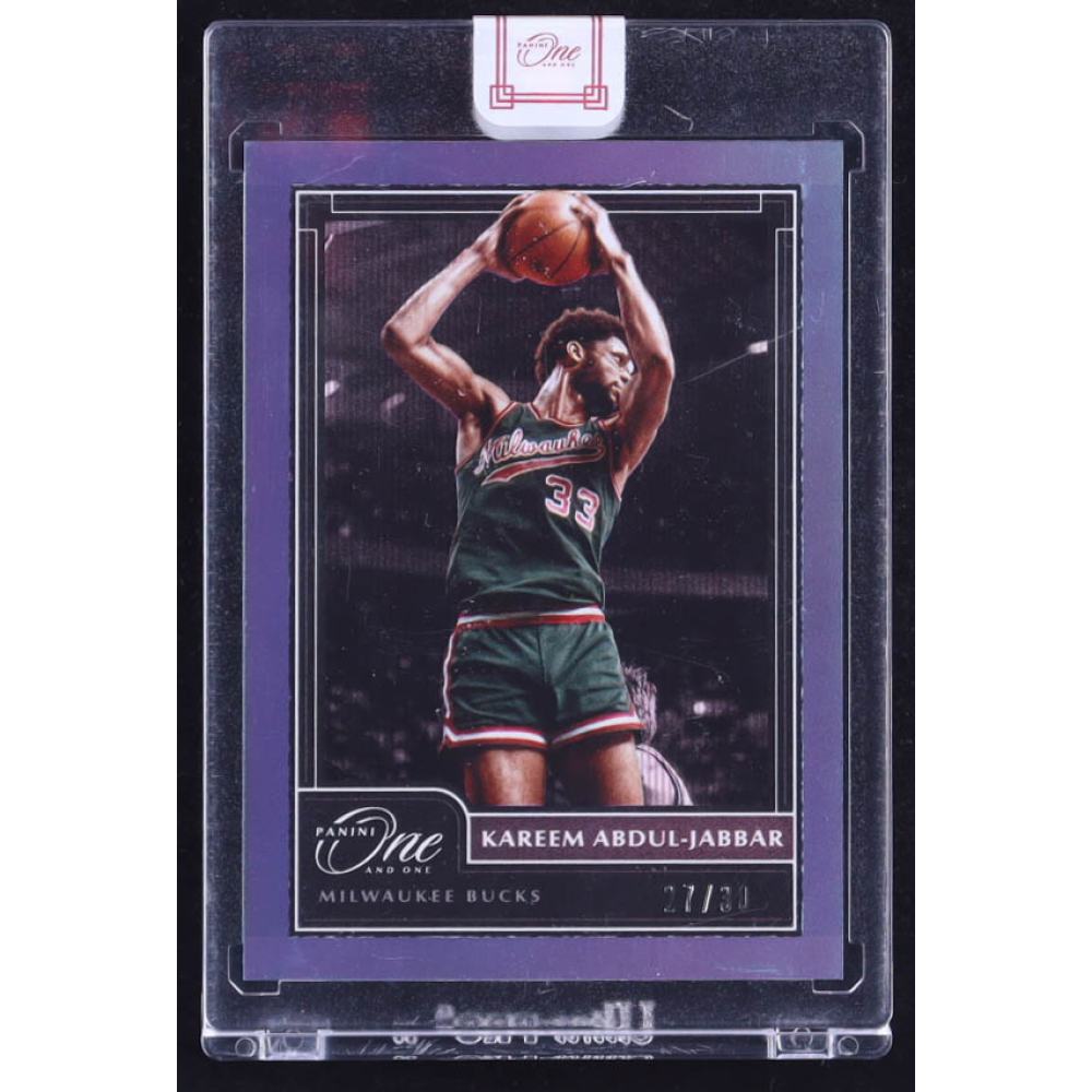 Kareem Abdul-Jabbar 2020-21 Panini One and One Blue #170 #27/30 | Pristine Auction