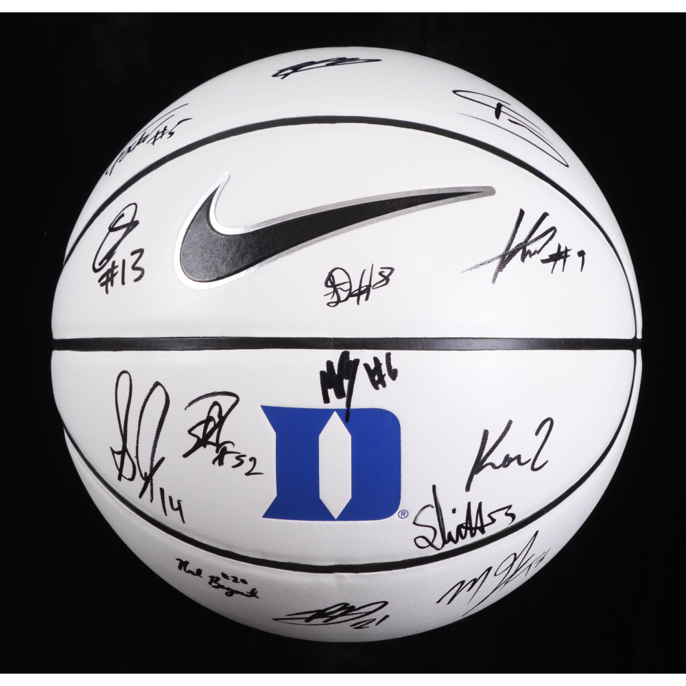 2025 Duke Blue Devils Basketball Team-Signed By (14) With Cooper Flagg, Kon Knueppel, Tyrese ...