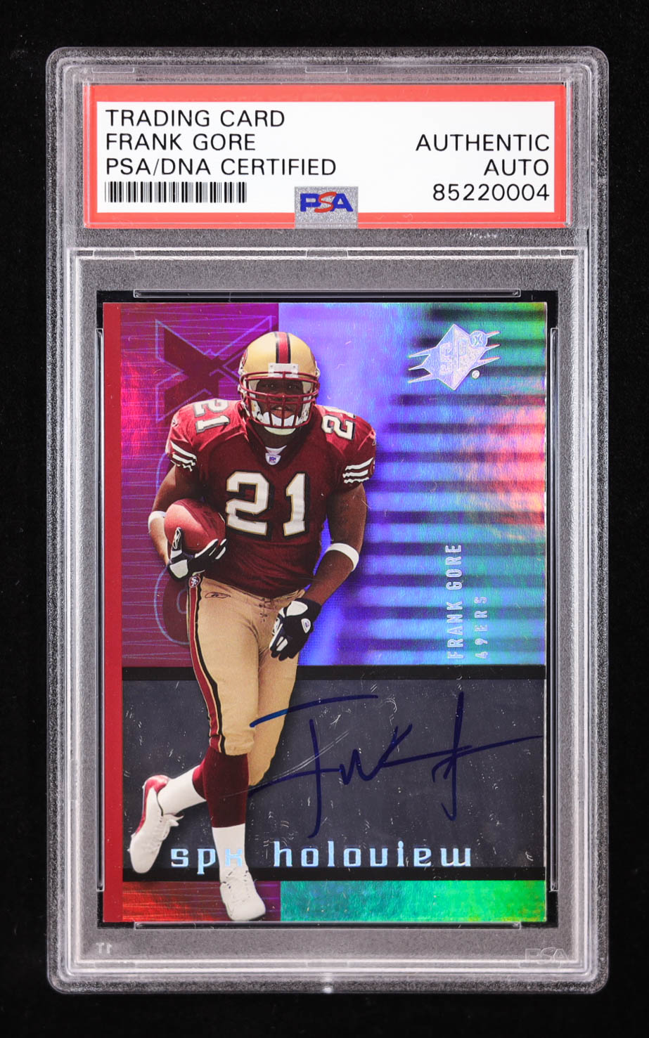 Frank Gore Signed 2005 SPx Holoview #HV15 (PSA) | Pristine Auction