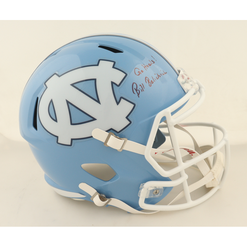 Bill Belichick Signed North Carolina Tarheels Full-Size Speed Helmet Inscribed "Go Heels!" (JSA ...